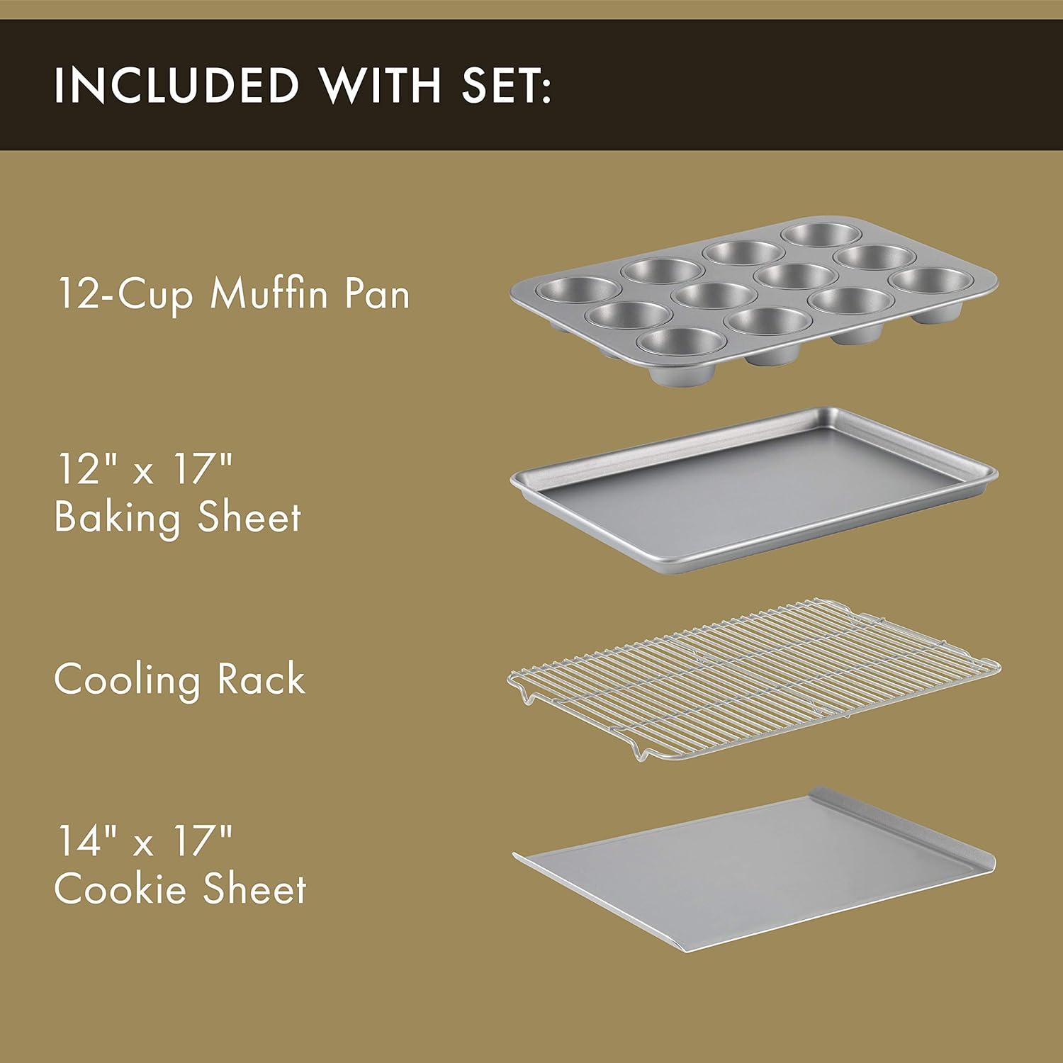 Calphalon 10-Piece Nonstick Bakeware Set Includes Baking Sheet Cookie ...