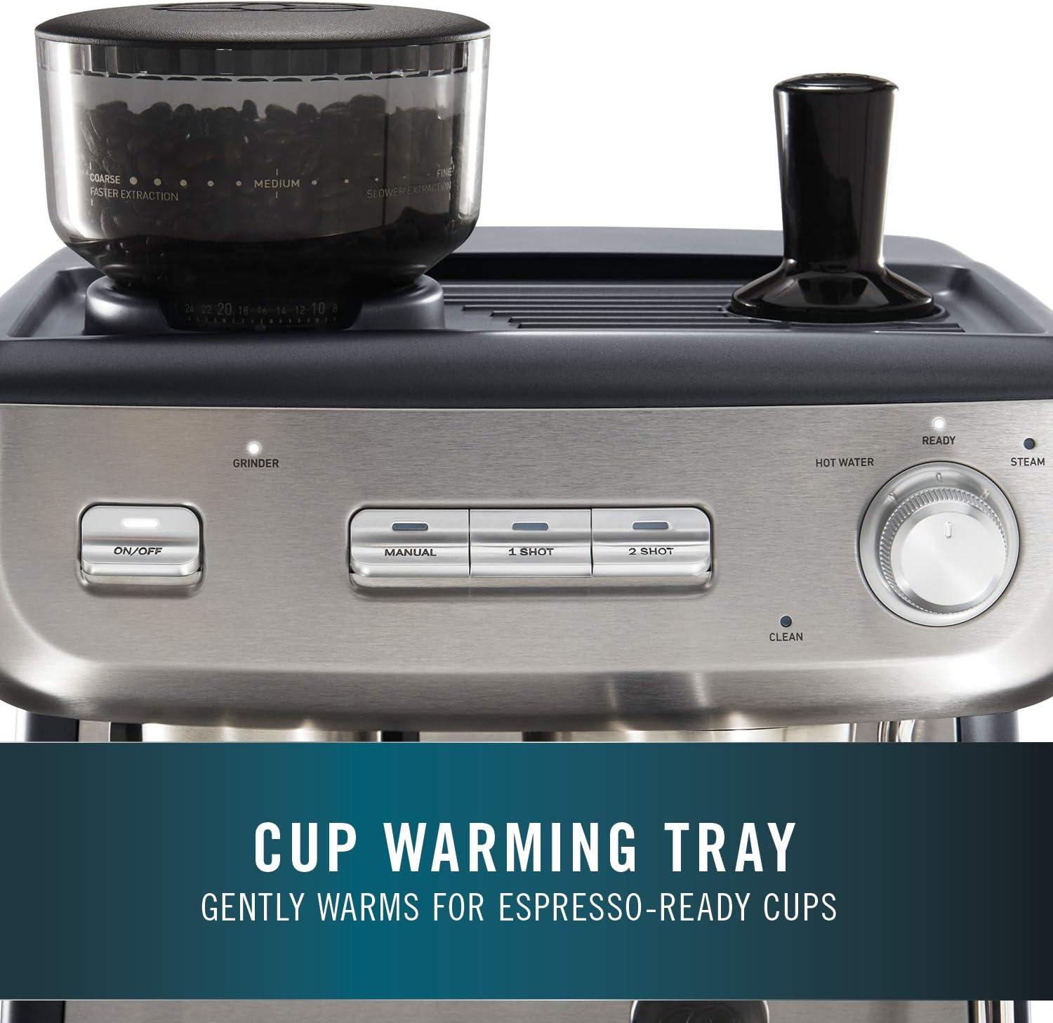 Calphalon BVCLECMP1 Temp iQ Espresso Machine with Steam Wand, Stainless ...