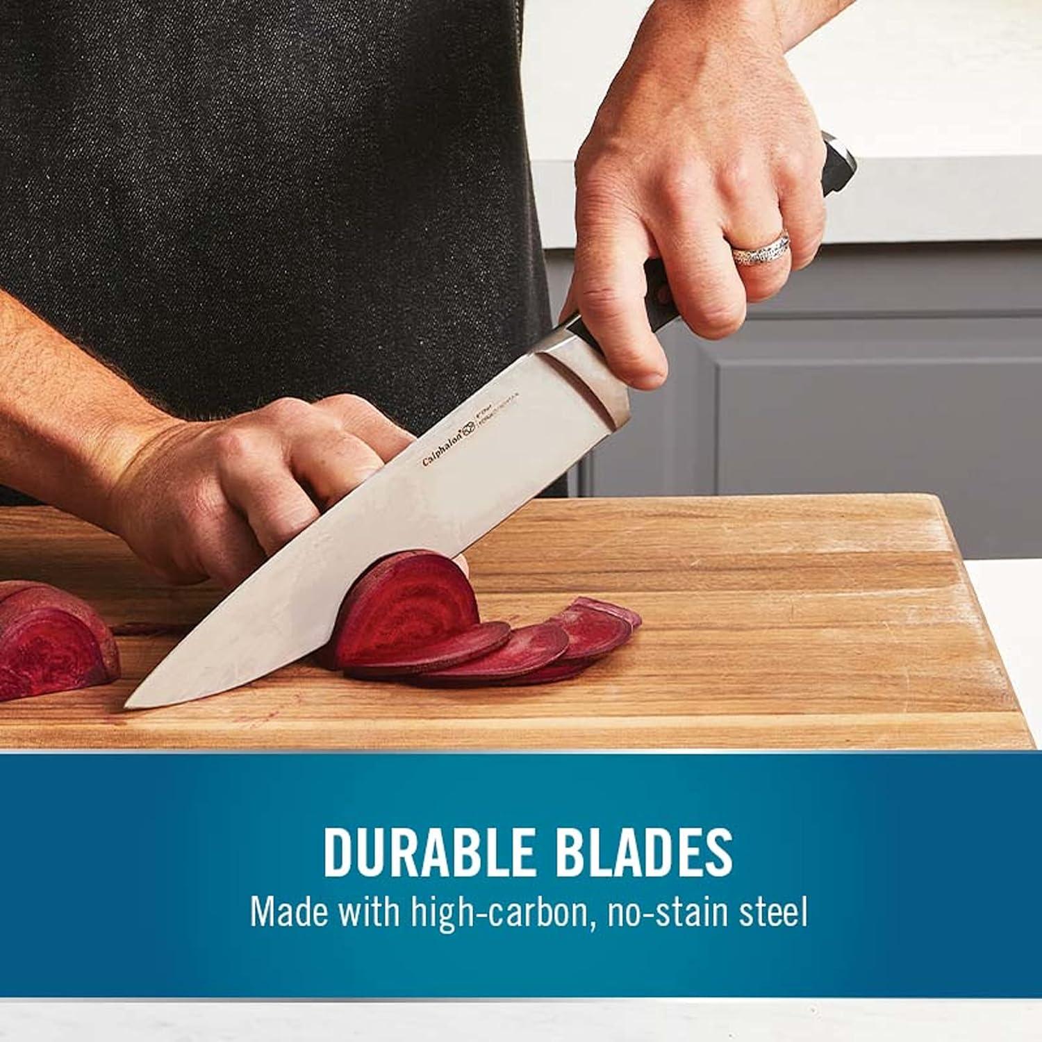 Calphalon Classic Self-Sharpening Cutlery Knife Block Set with SharpIN ...