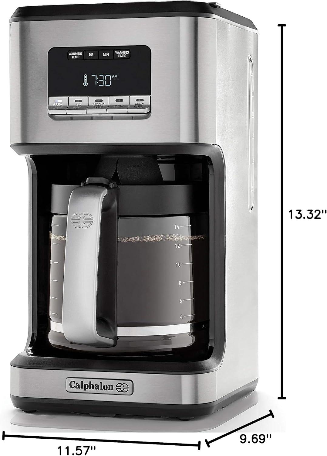 Calphalon Coffee Maker, Programmable Coffee Machine with Glass Carafe ...