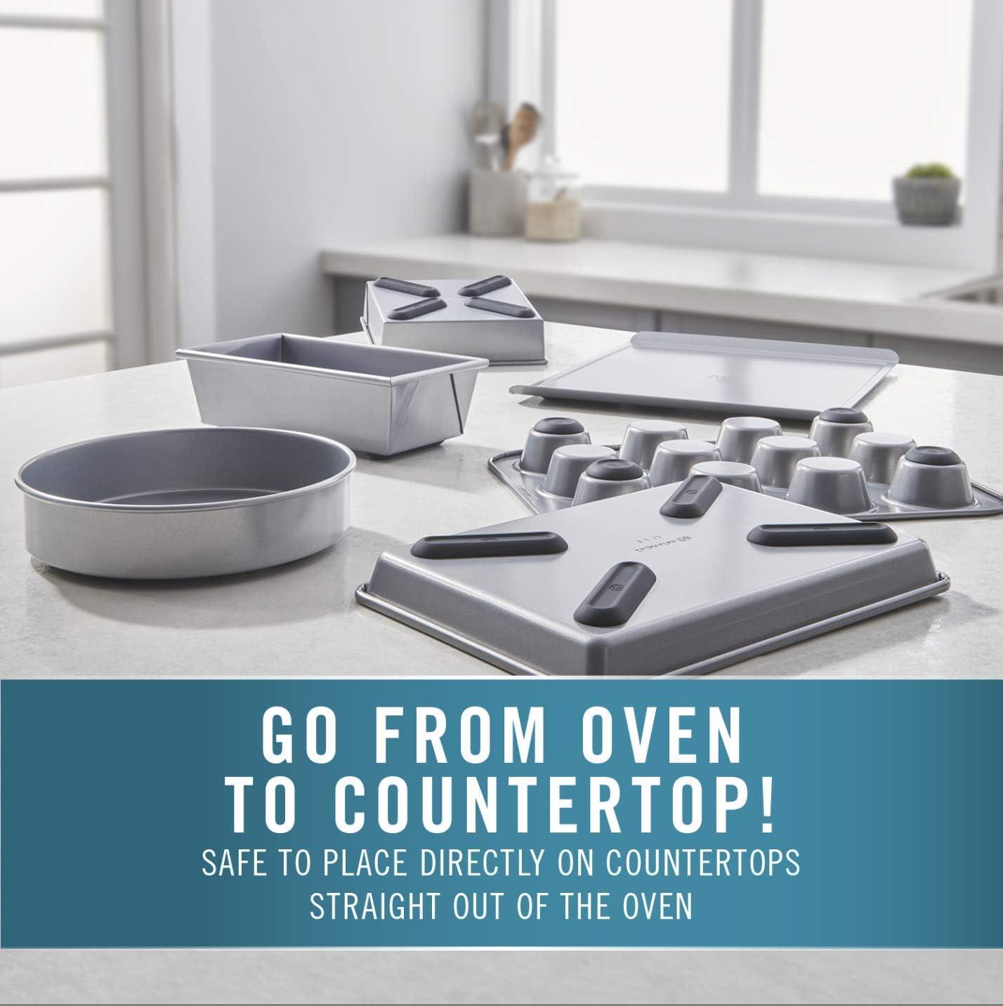 Calphalon Nonstick Bakeware Set, 6-Piece Set Includes Cookie Sheet, Cake, Brownie, Loaf, and ...