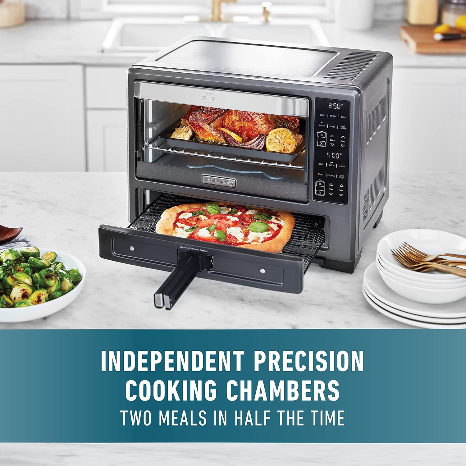 Calphalon Performance 12-in-1 Air Fry Toaster Oven with Dual Zone 12 ...