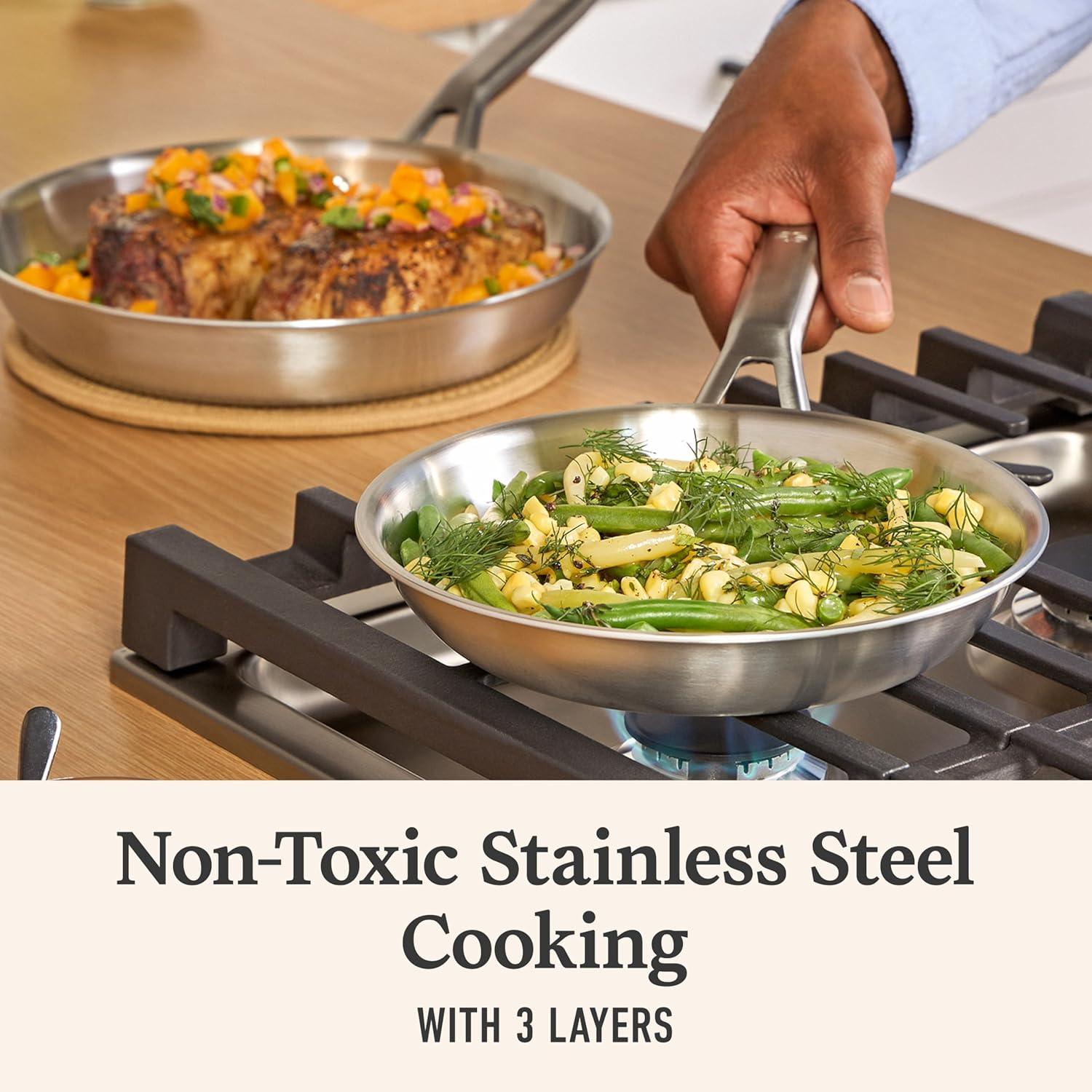 Calphalon Premier Brushed 5-Ply Stainless Steel Cookware Set w/Turbo ...