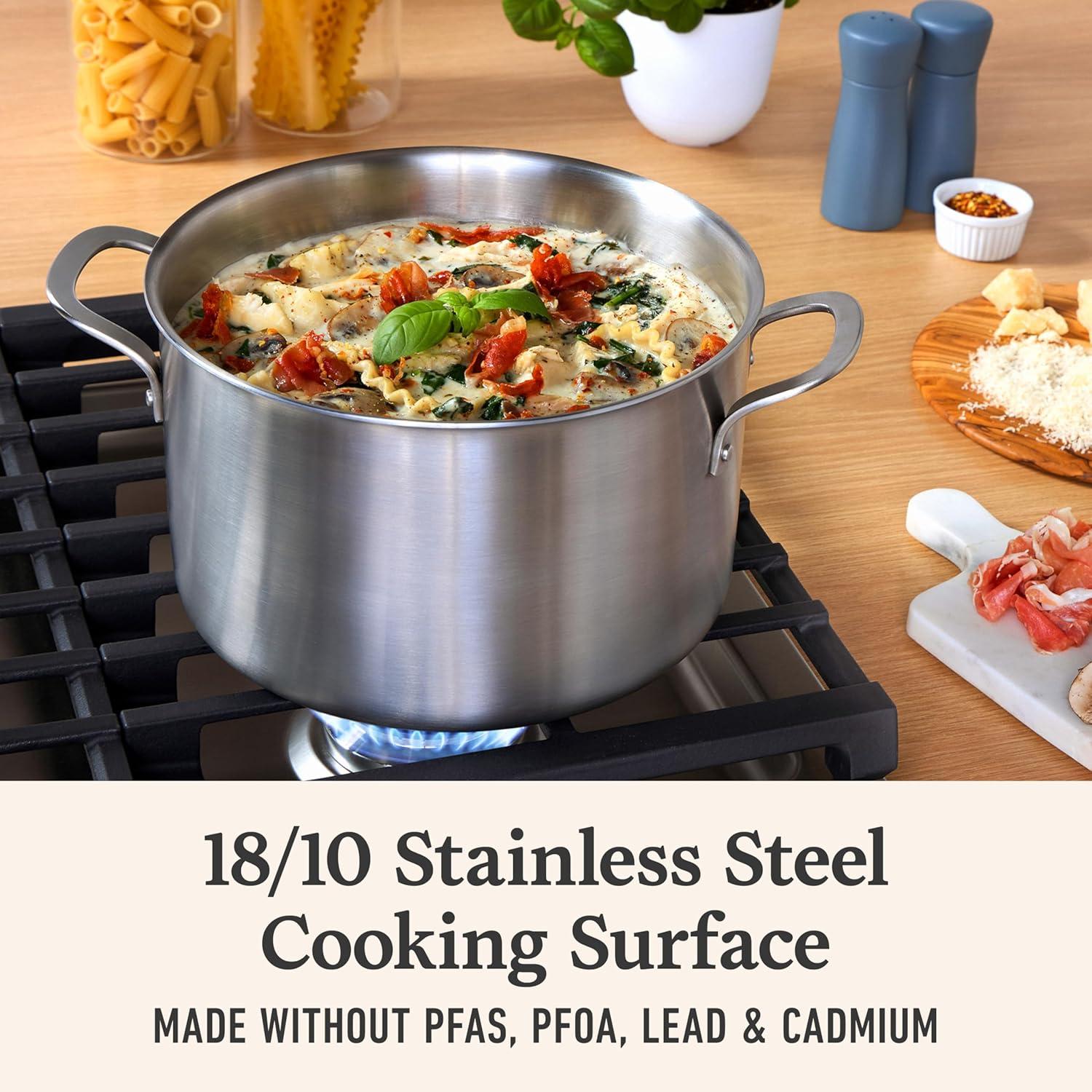 Calphalon Premier Brushed 5-Ply Stainless Steel Cookware Set w/Turbo ...