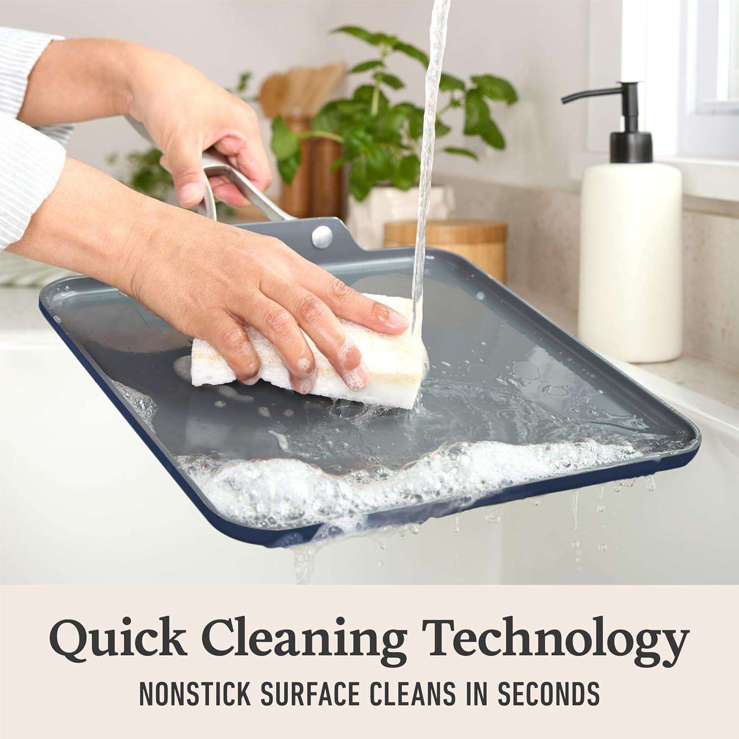 Calphalon® Premier Ceramic Nonstick 11″ Square Griddle, Midnight Blue ...