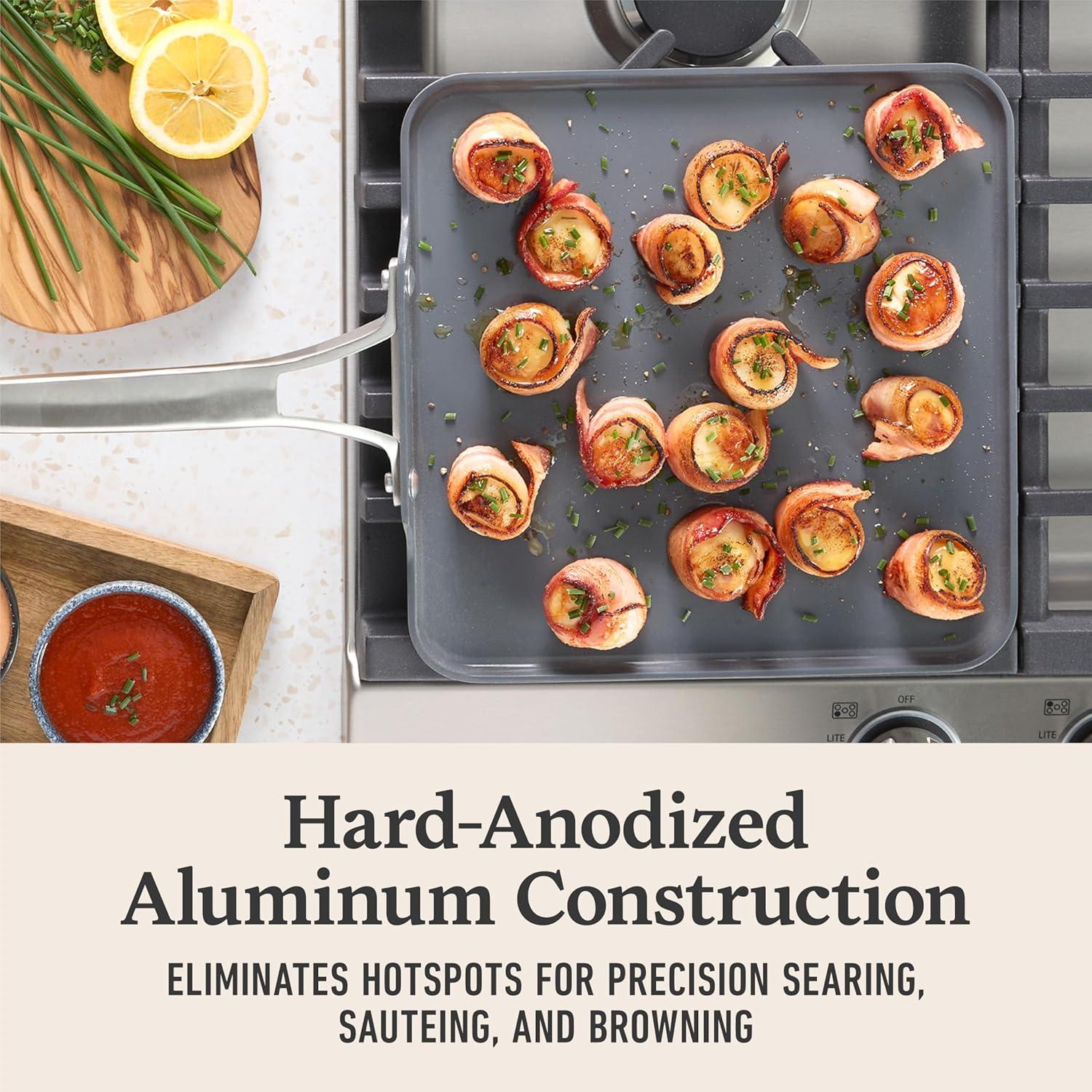 Calphalon® Premier Ceramic Nonstick 11″ Square Griddle, Midnight Blue ...