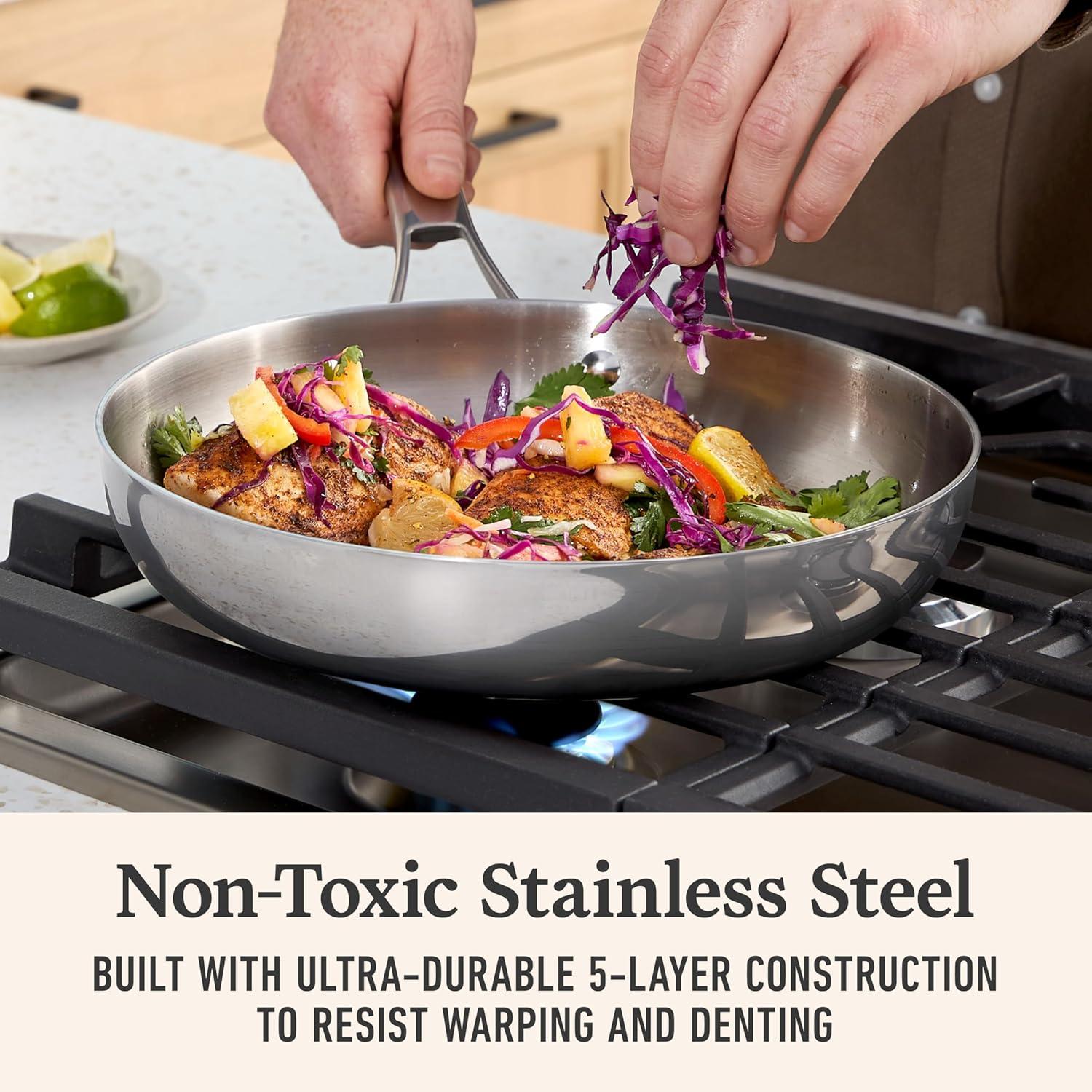 Calphalon Premier Polished 5-Ply Stainless Steel Cookware Set w/Turbo ...