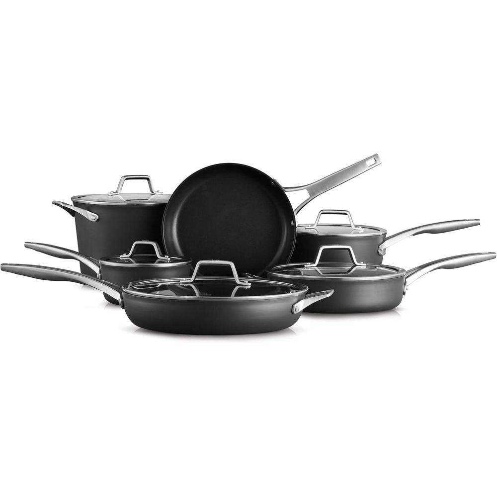 Calphalon 11-Piece Pots and Pans Set, Nonstick Kitchen Cookware with ...