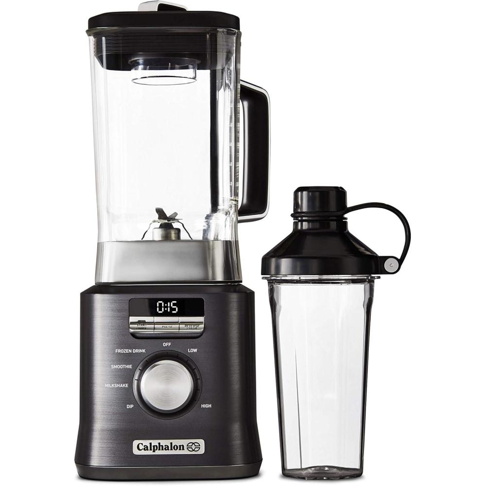 Calphalon Auto-Speed 68 Oz Blender with Blend-N-Go Smoothie Cup and BPA ...
