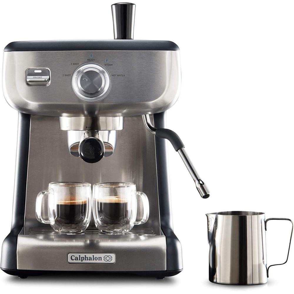 Calphalon BVCLECMP1 Temp iQ Espresso Machine with Steam Wand, Stainless ...