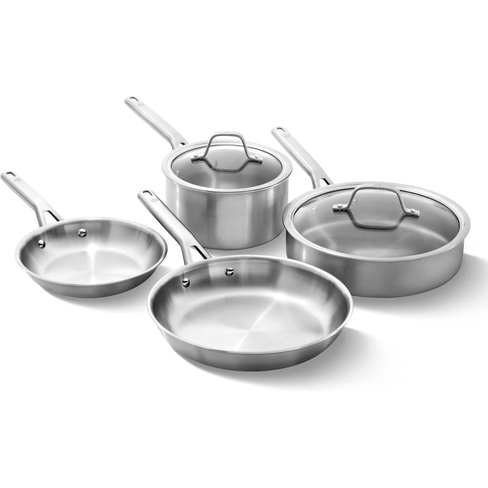 Calphalon Premier Brushed 5-Ply Stainless Steel Cookware Set w/Turbo ...
