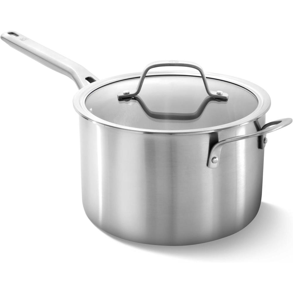 Calphalon Premier Brushed 5-Ply Stainless Steel Cookware Set w/Turbo ...