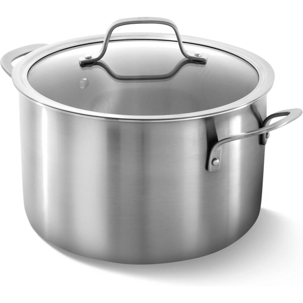 Calphalon Premier Brushed 5-Ply Stainless Steel Cookware Set w/Turbo ...