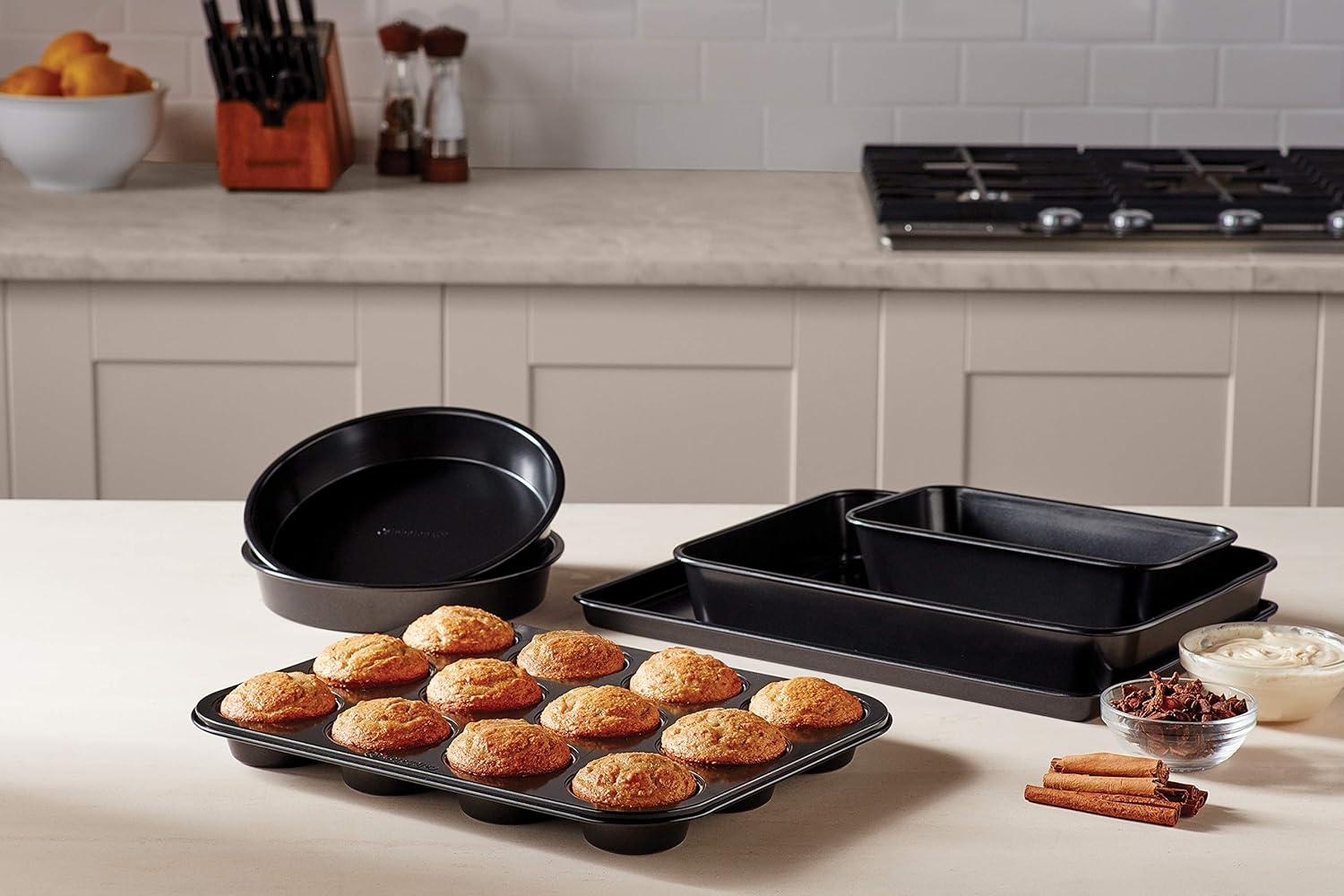 Calphalon Nonstick Bakeware Set, 6-Piece Set Includes Baking Sheet ...